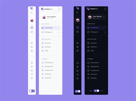 Dashboard Sidebar Navigation Tooltip Dark Light By Fahad Ibn Sayeed For Musemind Ui Ux