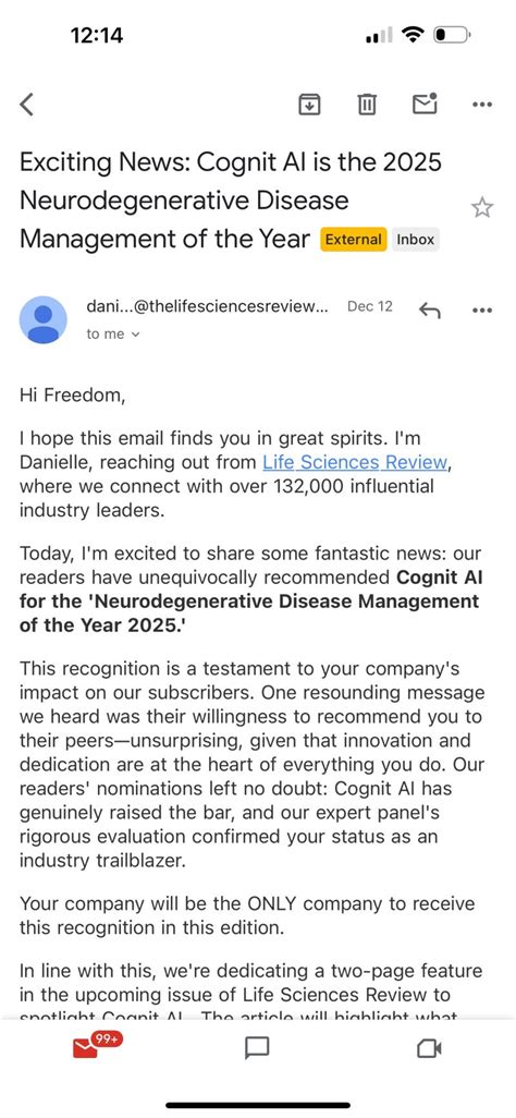 Freedom Preetham On Linkedin I Am So Excited To Announce That Cognit Ai Has Been Recommended