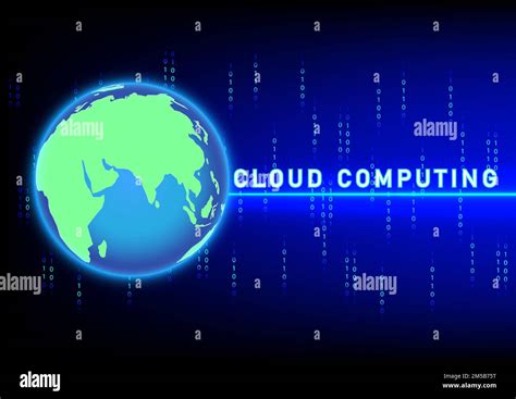 Abstract Background World Global With Text Cloud Computing Concept