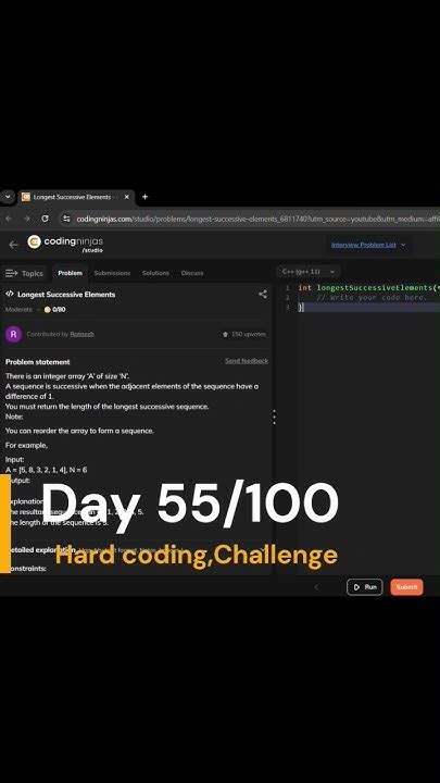 Day 55100 Hard Coding Challenge 🚀🎯dsa Coding 100dayschallenge