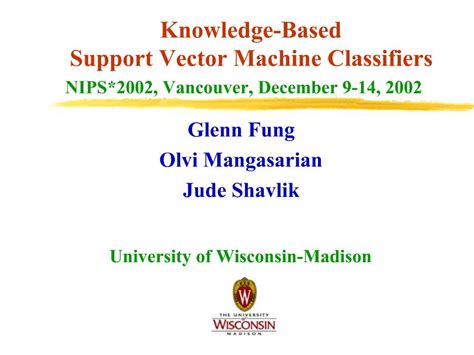 Ppt Knowledge Based Support Vector Machine Classifiers Powerpoint Presentation Id345502