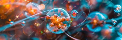 Premium Photo Vibrant Artistic Representation Of An Atom With
