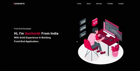 Sasikanth M On Linkedin Webdevelopment Portfolio Html Css Javascript Webdesign