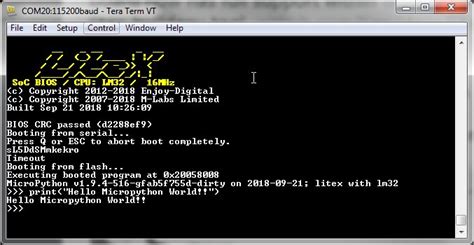 a micropython prompt on the tinyfpga bx tinyfpga micropython