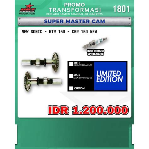 Jual Mastercam Mp1 Mp5 New Sonic Gtr 150 Cbr 150 New Brt Bintang Racing Team Shopee Indonesia