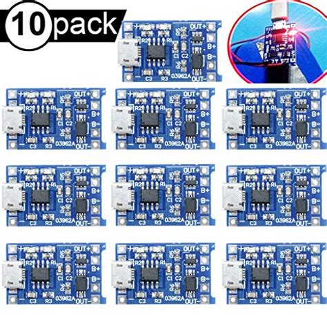 Buy Daoki 10pcs Battery Charging Board Micro Usb Tp4056 Lithium Battery Charger Module Charging