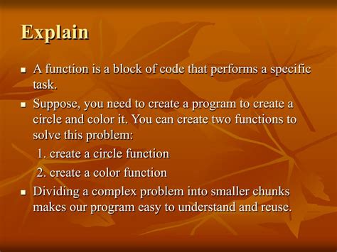 The C Programming Language C Functions Powerpoint Slides