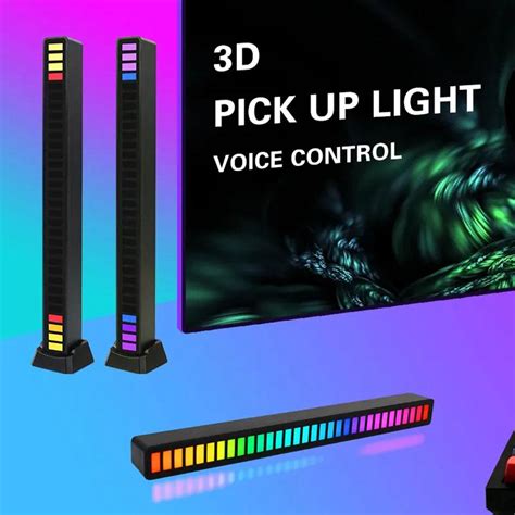 Jileijar Car Atmosphere Lamp Led Voice Control Lamp Pickup Lamp