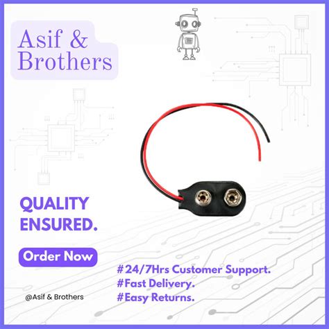 9v Battery Connector 2 Pcs Bd