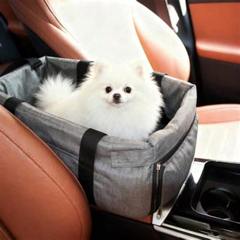 Tricomaxima Console Dog Car Seat Dogs Booster Seat Pets Carrier Travel