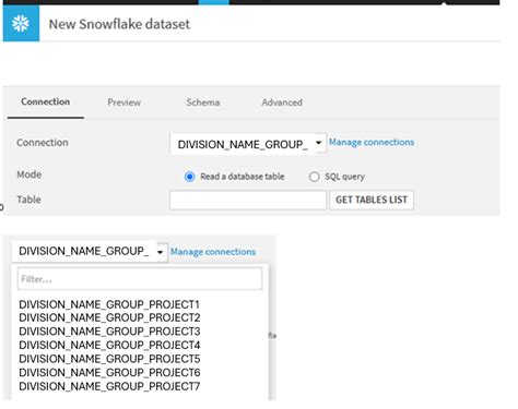 Longer Connection Text Box On New Snowflake Dataset Page As Needed