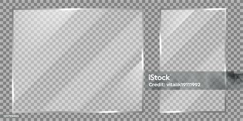 투명 한 배경에 유리입니다 현실적인 투명 유리 창입니다 프레임 투명 세트입니다 벡터 렌즈 플레어에 대한 스톡 벡터 아트 및 기타 이미지 렌즈 플레어 컴퓨터 모니터