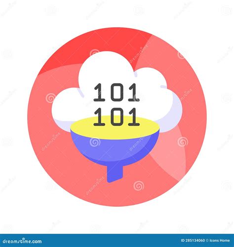 Data Filtering Vector Design In Trendy Style Concept Icon Of Data Extraction Stock Vector