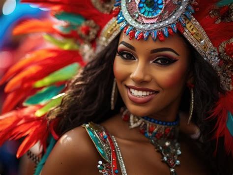 Linda Gostosa De 21 Anos Em Fantasia Elaborada Na Banda De Carnaval Do Brasil Descrição Foto