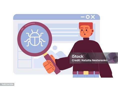 Webアプリケーションのフラットコンセプトベクター画像スポットイラストのデバッグ 1人のベクターアート素材や画像を多数ご用意 1人