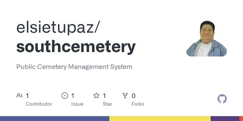 Github Elsietupaz Southcemetery Public Cemetery Management System