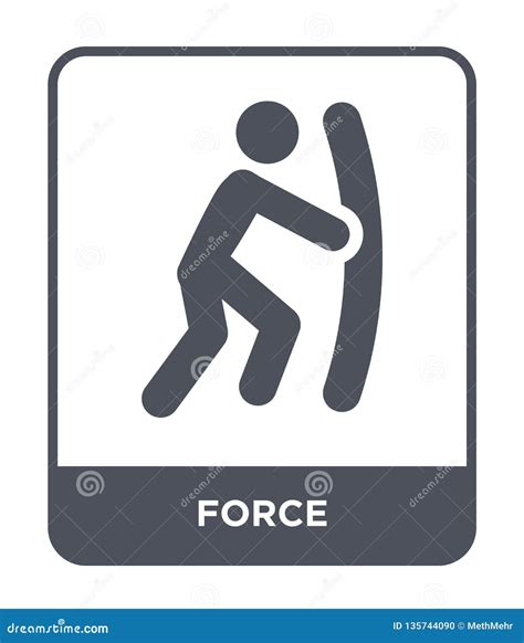 Force Icon In Trendy Design Style Force Icon Isolated On White