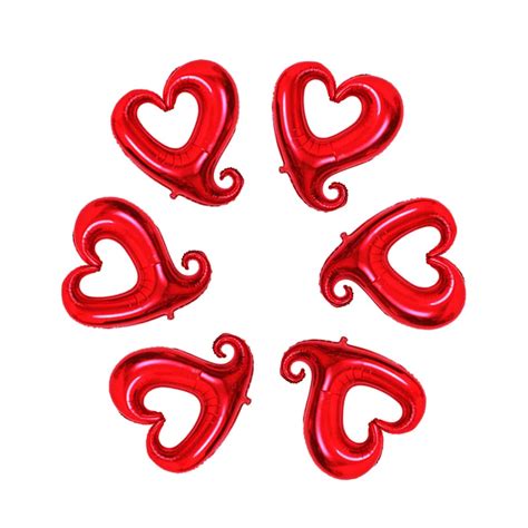 6 шт 24 дюйма Сердце Фольга шар Юбилей шар для ко Дню Святого Валентина Вечеринка дня рождения