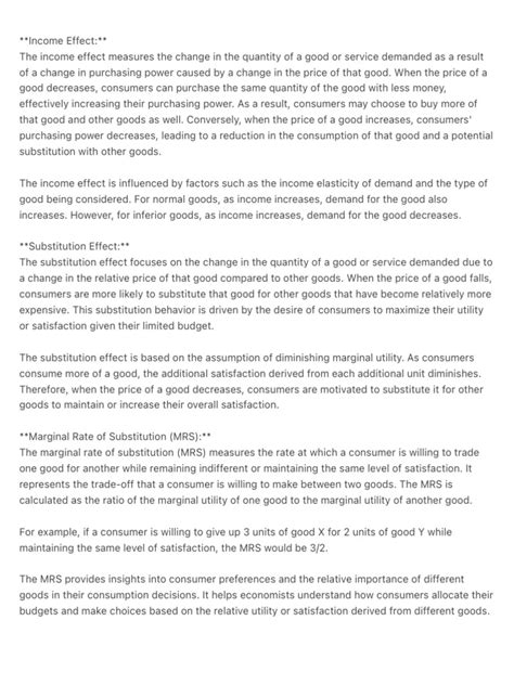 Income Effect Pdf Utility Demand