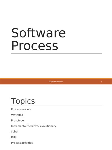 1 Softwareprocessmodels Pdf Software Development Process Software