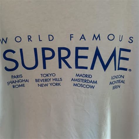 Supreme World Famous” Tee Size Medium Depop