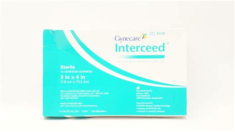 Gynecare 4350 Interceed Absorbable Adhesive Barrier 3inch X 4inch Box