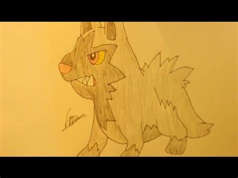 How I Draw Poochyena Pokemon Youtube