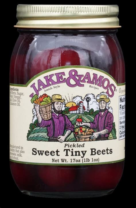 Jake And Amos Pickled Sweet Tiny Beets 16 Oz Jar Kauffman Orchards