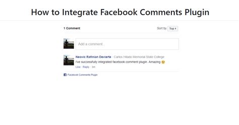 how to integrate facebook comments plugin sourcecodester