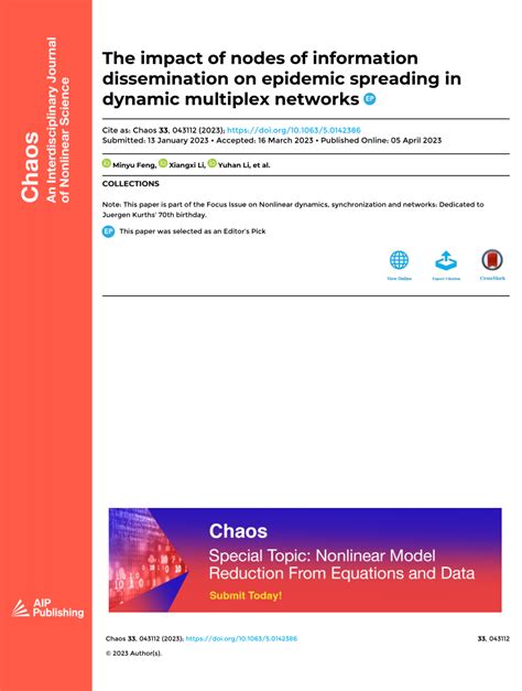 Pdf The Impact Of Nodes Of Information Dissemination On Epidemic