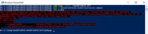 Entity Framework Accessing Objects Via Dbcontext With Powershell