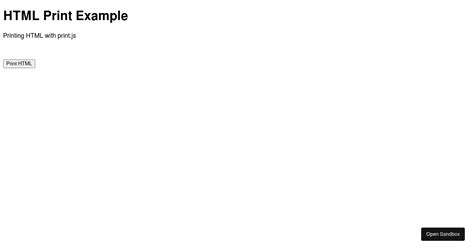 Print Js Html Codesandbox