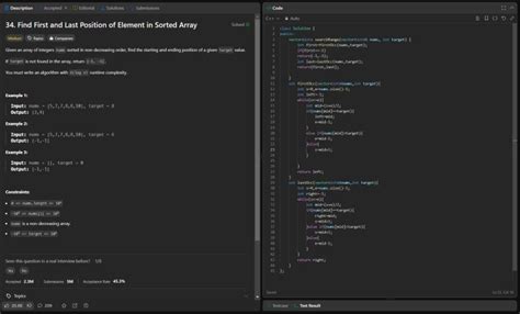 Diya Garg On Linkedin Day 8100 Of 100daysofcode Today I Worked On Leetcode Problem 34 Find
