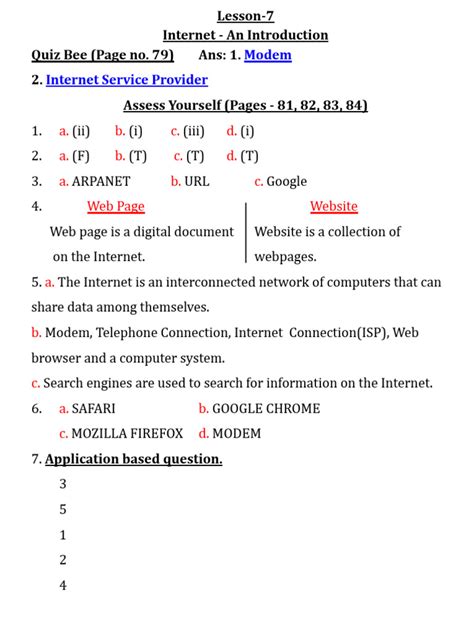 Class 3 Ict Lesson 7 Notes Pdf Technology And Engineering