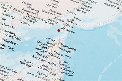 Red Pin Needle Into Tuguegarao City Of Philippines Political Map Stock Image Image Of