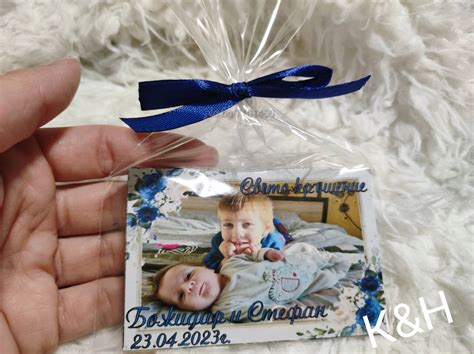 Магнити със снимка подарък за гости на кръщене рожден ден погача Други Димитровград