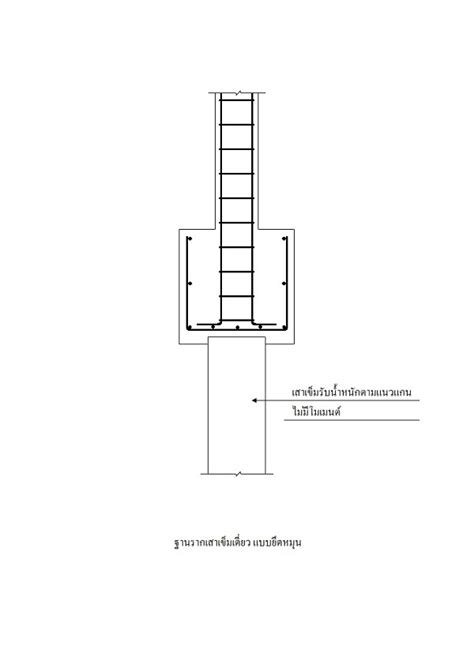 การเสริมเหล็กฐานรากเสาเข็มเดี่ยว