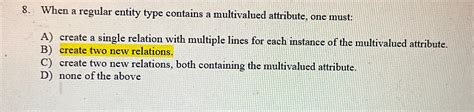 solved when a regular entity type contains a multivalued