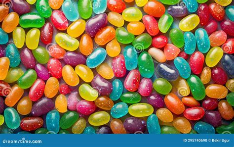 Alphabet With Numbers Made With Photo Of Brightly Coloured Jelly Bean Sweets As The Background