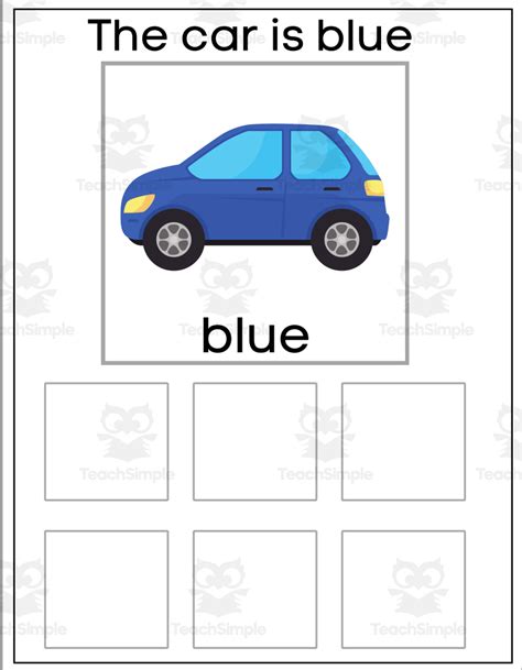 Sorting Grouping Activity NON Identical Cars By Color By Teach Simple