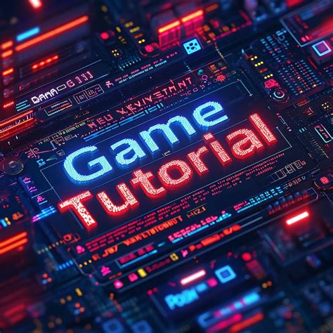 Premium Photo Photo Of Game Tutorial Text With Blinking Effect Informative Style An For