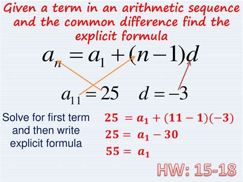 arithmetic sequences unit 6 notes ppt download
