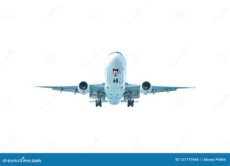 El Avi N Est Aterrizando Sobre El Agua Aislada Foto De Archivo Imagen De Azul Aire