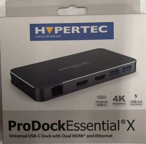 Prodock Essential X Universal Usb C Dock With Dual Hdmi And Ethernet Eur Picclick Fr