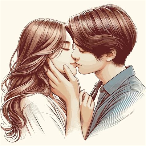 Drawing Couples Kissing 760 Drawing Of The Couple Kissing