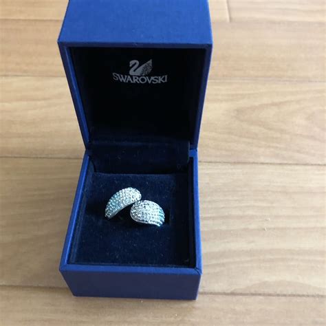 Yahoo オークション Swarovski スワロフスキー リング 指輪 ブルー