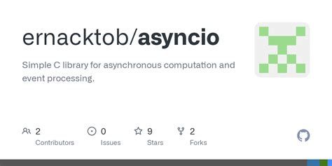 github ernacktob asyncio simple c library for asynchronous computation and event processing