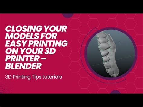 Preparing Your D Model For Printing Blender Tutorial