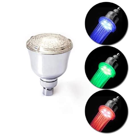 Led Shower Head With Three Lights Led Fixed Showerheads For Bathroom｜homary