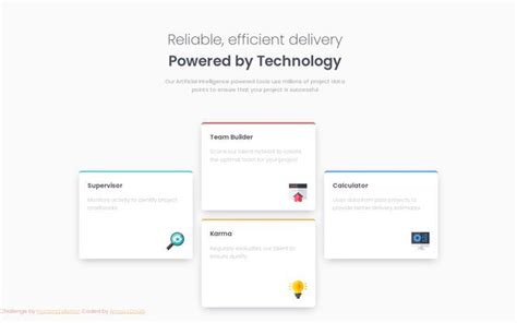Frontend Mentor Responsive Four Card Feature Using Css Grid Coding